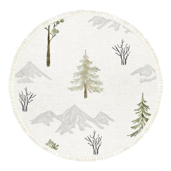 商品名: ウッドランド アニマルラグ ラウンドラグ 森の風景 水彩 シームレス パターン ボーホー エリアラグ リネンとコットン カーペット 瞑想ラグ 洗濯可能 廊下 ランナーマット アクセントラグ 寝室 保育園 6フィート Woodlan...