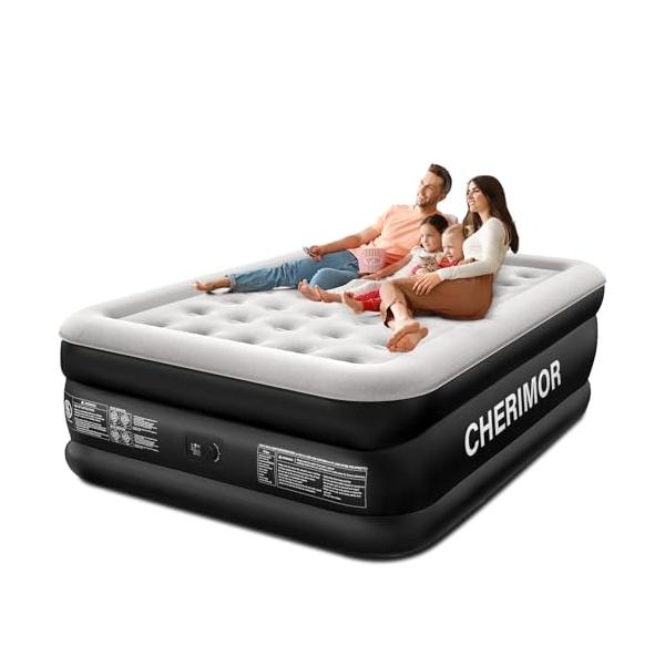 商品名: CHERIMOR エアマットレス クイーン ポンプ内蔵 18インチ CHERIMOR Queen Air Mattress with Built-in Pump, 18" Raised Comfort, 48Hr Leak-Pro...