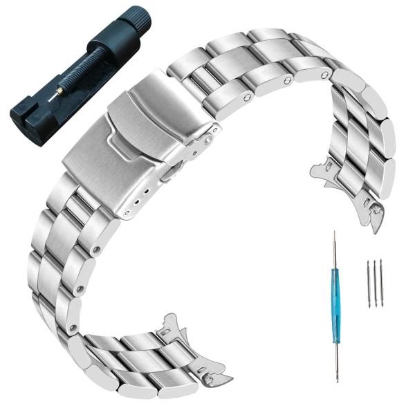 商品名: 22mm カーブエンド ステンレススチール 腕時計バンド Orient Mako II/III Mako 2 3 / Kamasu つや消しメタルウォッチストラップ 交換用ブレスレットバンド 展開クラスプ。 22mm Curved...