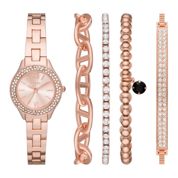 商品名: Folioレディース3針ローズゴールド調合金腕時計ギフトセット Folio Women's Three-Hand Rose Gold-Tone Alloy Watch Gift Setブランド: Gallimard Educati...
