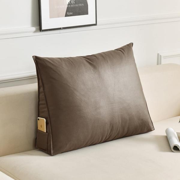 商品名:  YUURO Triangular Wedge Sofa Bed Pillow,Headboard Reading Pillow Backrest Pillow with Removable Cover,Lumbar Back N...