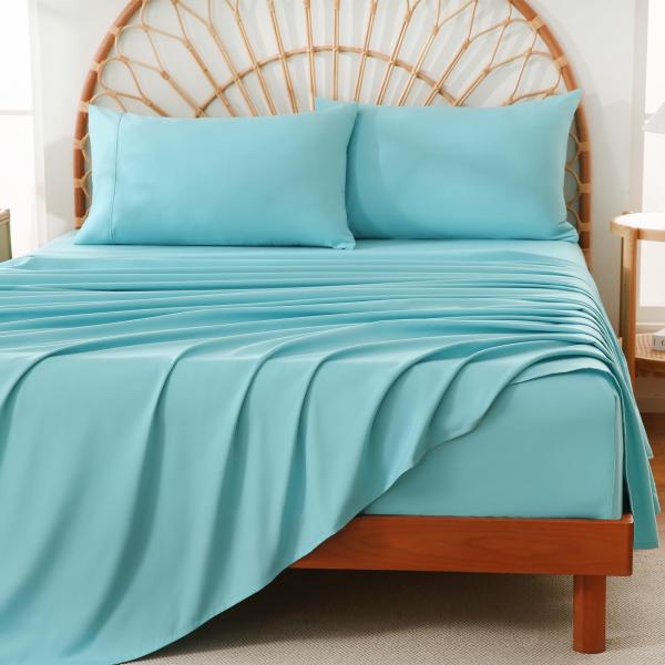 商品名:  CIMVI Full Size Sheet Set 4 Pieces Extra 15" Deep Pocket Fitted Sheets Soft Microfiber Breathable Sheet for Full B...