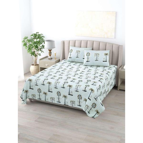 商品名:  Vm Retails Pure Cotton King Size Bedsheet with 2 Pillow Cover (100 x 108 inch) Hand Block Printed Bedsheet 240 TC ...