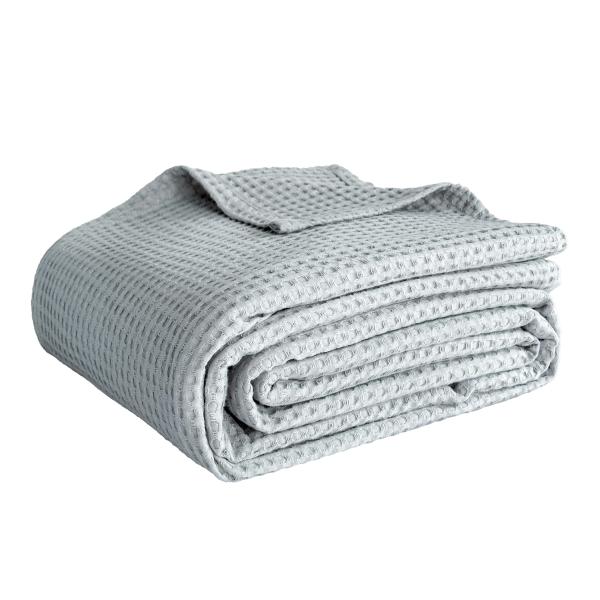 商品名: Simple&amp;Opulence コットン100%ワッフル織りブランケット ツインサイズ 66インチx90インチ、ソフト 軽量 通気性 快適 ウォッシュ加工 ソファベッド用 レイヤースローブランケット ファームハウス ホーム...