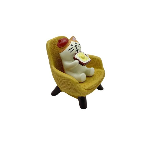 商品名: ZNWSRY 樹脂製 猫とミニソファ像 かわいいデスクデコレーション 猫好きへのギフトに ホームデコレーション 卓上オーナメント デスクアクセサリー 棚/オフィス/リビングルーム用 - イエローソファ ZNWSRY Resin C...