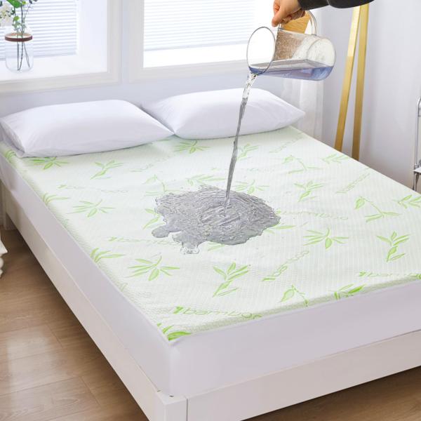 商品名: Reidio クイーンサイズ防水マットレスプロテクター 冷却フィットシーツ 通気性 ノイズレスマットレスカバー ジャカードベッドカバー 14インチ ディープポケットマットレスカバー 1枚 Reidio 1pcs Queen Siz...