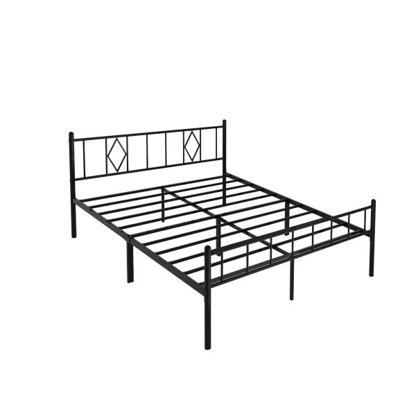 商品名:  FONTOI Queen Size Bed Frame, 14 Inch Metal Platform Bed with Iron-Art Headboard &amp; Footboard, Max 3500lbs Metal...