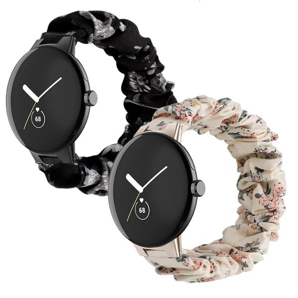 商品名:  XMHYB Scrunchie Bands Compatible with Google Pixel Watch /2/3 41MM for Women,2 Pack Elastic Nylon Scrunchy Replace...