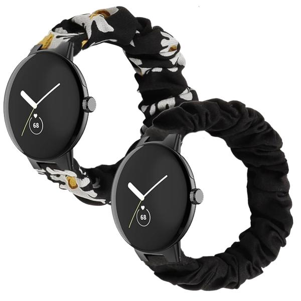 商品名:  XMHYB Scrunchie Bands Compatible with Google Pixel Watch /2/3 41MM for Women,2 Pack Elastic Nylon Scrunchy Replace...