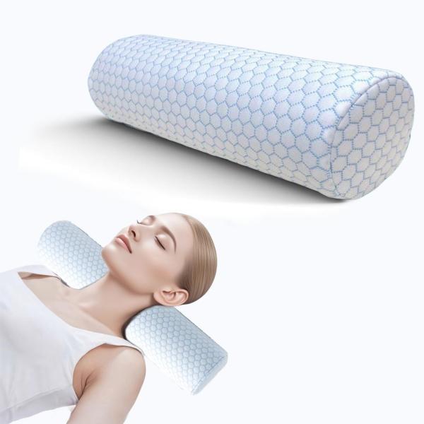 商品名:  Edomi Neck Roll Pillow for Sleeping - Cooling Yoga Cervical Cylinder with Washable Cover, Memory Foam Support for ...