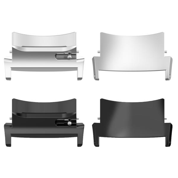 商品名: FoundEast Oppo Watch X2/Oneplus Watch 3 バンドコネクター対応 ステンレススチール交換用メタル接続アダプターアクセサリー Oppo Watch X2用 (ブラック+シルバー) FoundEas...