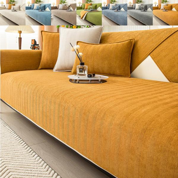 商品名:  Herringbone Chenille Sofa Cover, Couch Covers Non Slip, Chenille Sectional Sofa Couch Covers for Dog (Orange,90 * ...