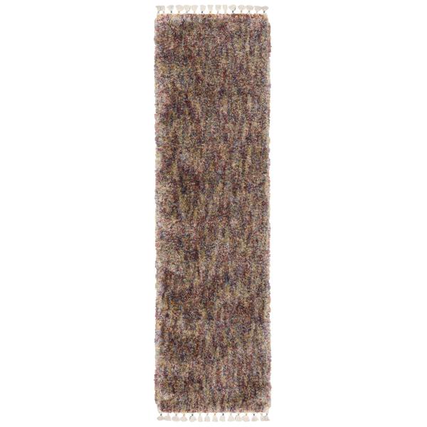 商品名:  Oriental Weavers Axis Area Rug - AX01A - 2'3" x 7'6" - in Multi-Colored - Plush Soft Shag, Modern Style, Stain Res...