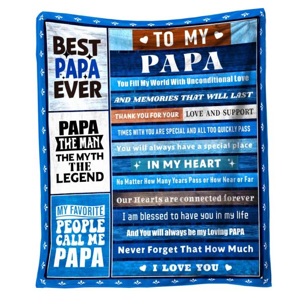 商品名: to My Papa 60x80 ソフトベッドブランケット 310グラム ブルー パパス用スローギフト クリスマスに孫からパパへの意味のある父の日プレゼント ソファベッドで暖かく保つ お手入れが簡単 to My Papa 60X8...