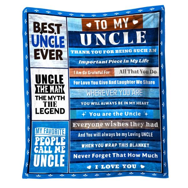 商品名: to My Uncle 60X80 ソフトベッドブランケット 310グラム ブルー 甥っ子のおじさんへのギフト クリスマスのおじさんへの意味のある父の日のプレゼント ソファベッドで暖かく保つ お手入れが簡単 to My Uncle...