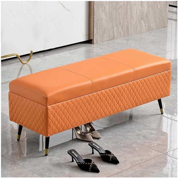 商品名:  UHRLGHS Soft Seat Shoe Changing Stool Leather Storage Bench,Premium Storage Bench End of Bed Upholstered Bench,Mod...
