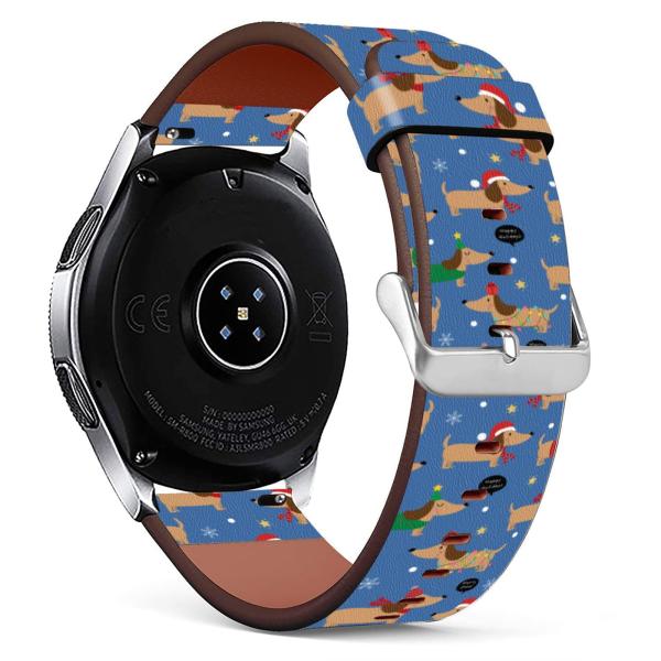 商品名: Mingdao Galaxy Watch 3 (45mm) / Galaxy Watch (46mm) パターン PUレザー バンド 交換用ストラップ Dachshunds MD3215 Mingdao Compatible wi...