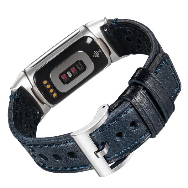 商品名:  Compatible with Fitbit Charge 5/Fitbit Charge 6 Bands Women Men,Genuine Perforated Italian Leather Watch Strap for...