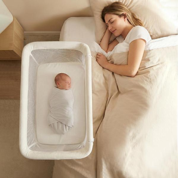 商品名: INFANS(インファンズ) ベビーベッドベッドバシネット ベッドサイド寝台 低い壁で簡単にアクセス可能 安全なクローズスリープ 高さ調節可能 収納 新生児 幼児 女の子 男の子 (ホワイト) INFANS Over Bed Ba...