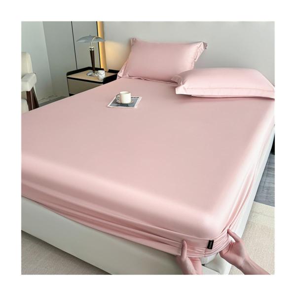 商品名:  Bedspread Mattress Protector, Elastic Fitted Bedspread, Long Staple Cotton Sheets Deep Pocket (Pink,Queen:59x79in(...