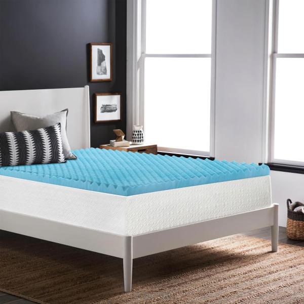 商品名:  Zayton, 2-Inch Premium Convoluted Gel Memory Foam Toppers for Enhanced Comfort and Support, Twin, Blueブランド: Zayton...