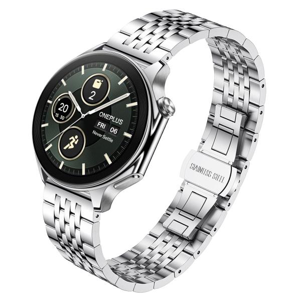 商品名:  LYSANDRA Compatible for OnePlus Watch 3 Band, 22mm Solid Stainless Steel Mesh Watch Band for Men Women Compatible ...