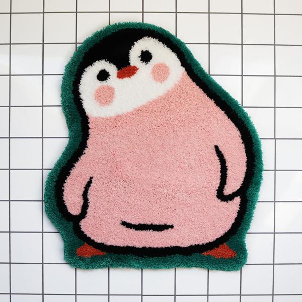 商品名:  6 Funpop Fluffy Rug, 25x30 in Tufted Penguin Area Rug for Bedroom; Non - Slip Shower Rug for Bathroom; Soft Rug fo...