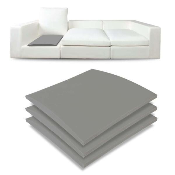商品名: weosz カウチクッションサポート たるみシート用 22インチ x 22インチ 高密度 40D カーブフォームソファクッション たるんだパッドの下をサポート 固めのフォームリフター 垂れ下がったソファ用 3個セット(グレー、22...