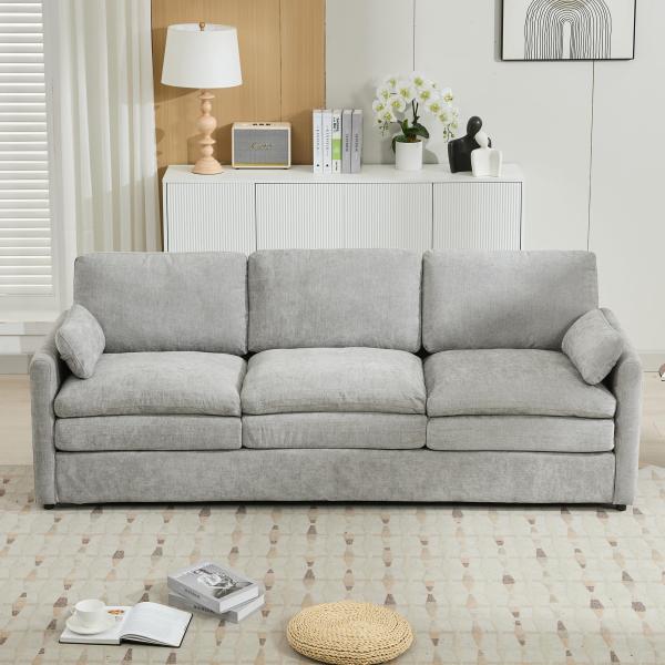 商品名:  89" Cozy Upholstered 3-Seater Sofa, Oversized Comfy Cloud Sofa, Double Cushion 3-Seater Sofa, Plush Cushion Sofa C...
