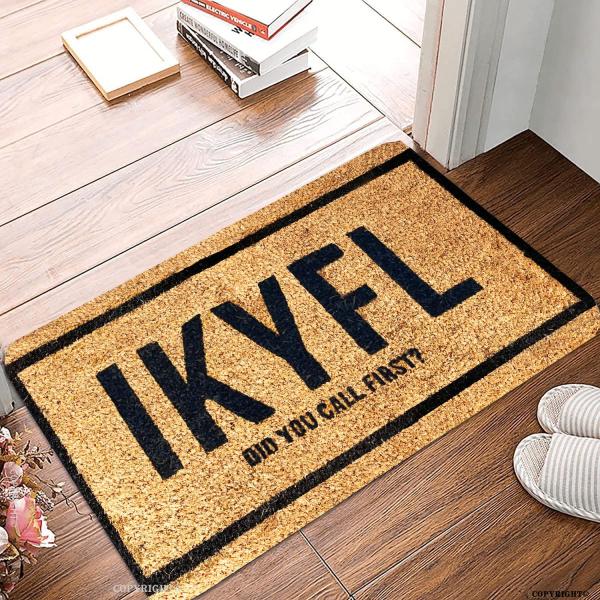 商品名:  Welcome Mats for Front Door Entry Ikyfl Did You Call First Greeting Front Porch Doormat Non-Slip Carpet Rugs Floor...