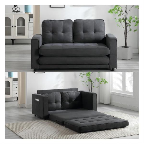 商品名:  83" Convertible Sofa Bed Couches, 3 Fold Upholstered Futon Sofa Bed, Upgraded Loveseat Sleeper, Floor Sofa bed wit...