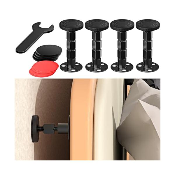 商品名: 調節可能なねじ式ベッドフレーム揺れ防止ツール4点、アップグレードされたヘッドボードストッパー、無料の家具パッド付き、取り付けが簡単、ベッドサイドブレ防止ツール、ヘッドボード、キャビネット、ソファ用、1.2~4.1インチ。 4PCS...