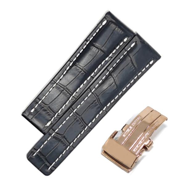 商品名:  SUNJIA Watch Band Compatible with Breitling SUPEROCEAN Avenger NAVITIMER Genuine Real Leather Men Watch Strap Watc...