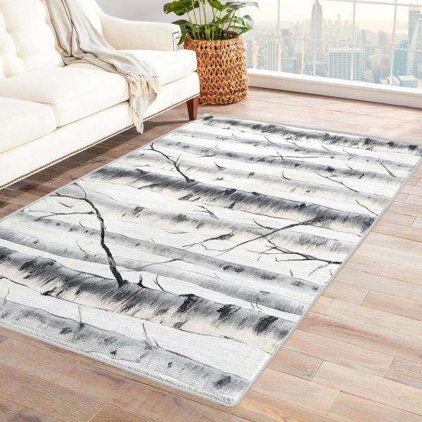 商品名:  Birch Tree Rugs for Living Room 3x5, Forest Woodland Natural Branches Pattern Design Area Rug, Birch Tree Bedroom ...