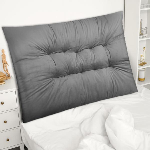 商品名: Threehoney カレッジ寮 ヘッドボード ツインXL ベルベット 超厚手クッション 房状ヘッドボード 壁フック付き 大学寮の部屋 ベッドの装飾用 39.25インチ x 34インチ x 3.18インチ (エレガントカラー) T...