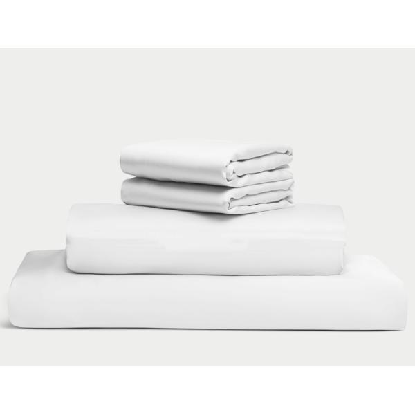 商品名:  Grahit 100% Egyptian Long Staple Cotton Bedsheet Set, 500 Thread Count, 4-PC Sheets Set, Percale White, Queen Size...