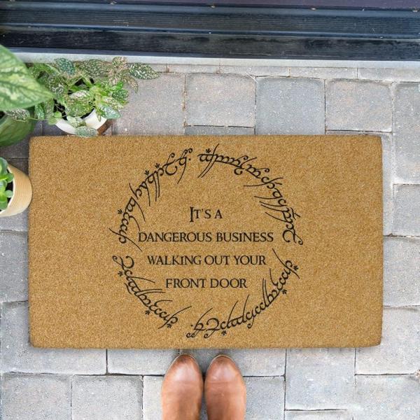 商品名:  It's A Dangerous Business Walking Out Your Front Door Doormat Housewarming Gift Wedding Gift Welcome Doormat Non-S...