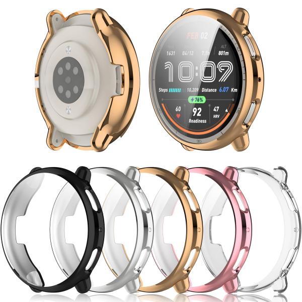 商品名: Amazfit Active 2 スクリーンプロテクターケース対応 ソフトケース 5個パック ウルトラクリアスクリーンカバー + ソフトTPUバンパー フルプロテクティブフェイスカバー Amazfit Active 2 スマートウ...