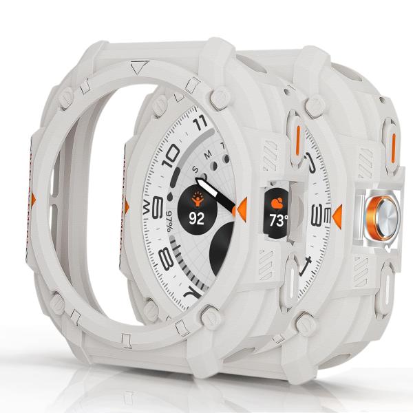 商品名: 頑丈なアーマーケース Samsung Galaxy Watch Ultraケース 47mmバンドアクセサリー、保護バンパープロテクター&amp;プレミアムメカスタイルカバー、Samsung Galaxy Watch Ultra 4...