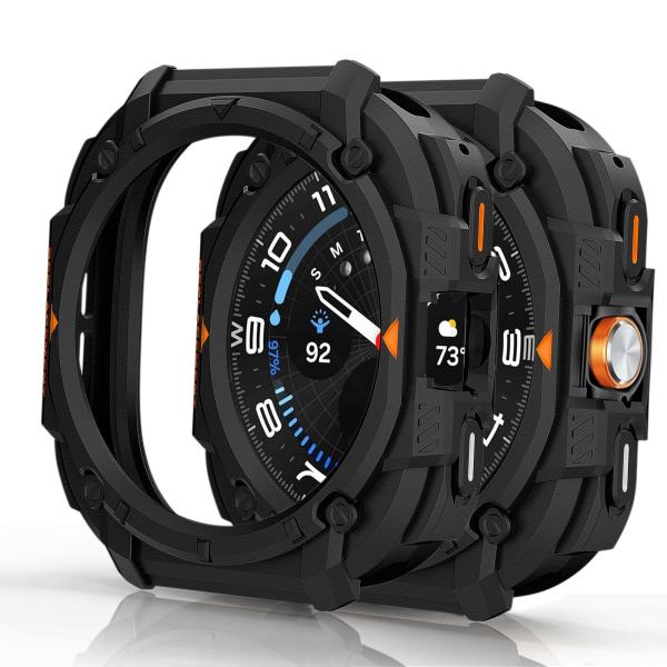 商品名: 頑丈なアーマーケース Samsung Galaxy Watch Ultraケース 47mmバンドアクセサリー、保護バンパープロテクター&amp;プレミアムメカスタイルカバー、Samsung Galaxy Watch Ultra 4...