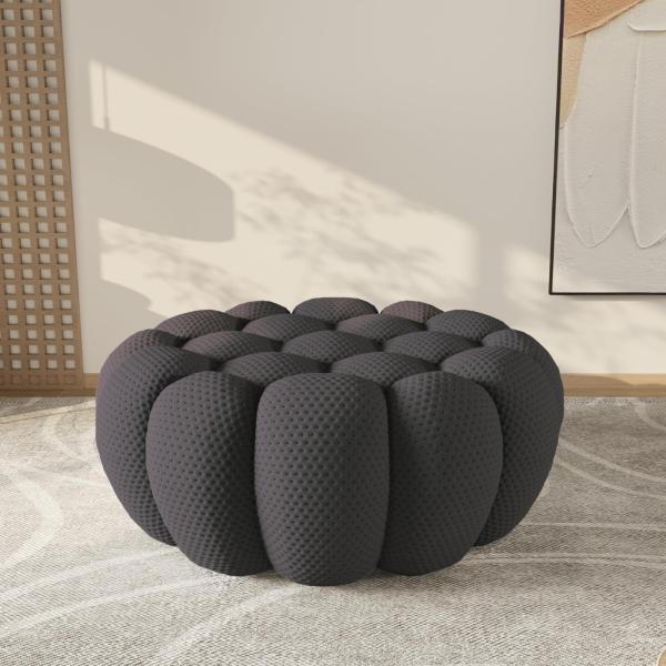 商品名:  WJShome Bubble Couch,42" Modern Curved Sofa, Morden Lazy Floor Sofa Ottoman, Foam Filled Footstool for Couch,Dark ...