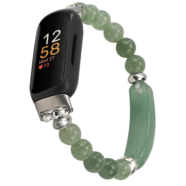 商品名: iLVANYA クリスタルビーズストレッチウォッチバンド Fitbit Inspire 3対応 ハンドメイド 幸運エネルギー チャクラストーン ビーズバンド Fitbit Inspire 3用 (グリーン) iLVANYA Cry...
