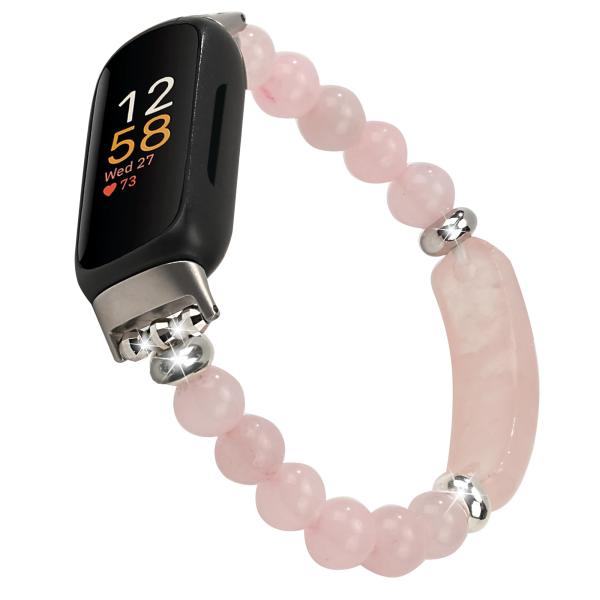 商品名: iLVANYA クリスタルビーズストレッチウォッチバンド Fitbit Inspire 3対応 ハンドメイド 幸運エネルギー チャクラストーン ビーズバンド Fitbit inspire 3用 (ピンク) iLVANYA Crys...
