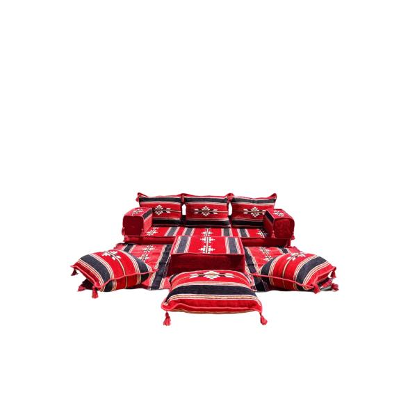 商品名:  arabicsofa Handmade Floor Sofa Modular Set ? Oriental Majlis Seating with Backrest Cushionsブランド: arabicsofa商品サイズ: ...