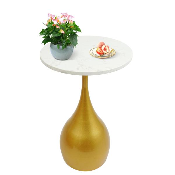 商品名:  Sofa Side Table, Round Accent Table, Modern Marble Top End Tablefor Living Room, Bathroom, Small Space (Gold)ブランド:...