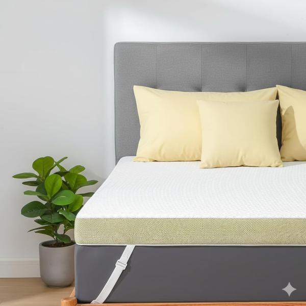 商品名: Marsail クイーンサイズ 低反発マットレストッパー 3インチ 冷却ジェル ソフトカバー付き CertiPUR-US &amp; Oeko-TEX認証 ソファ RV キャンプ Marsail Queen Size Memory...