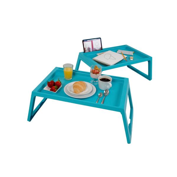 商品名: Dial Industries ラップ、ベッドまたはソファトレイ、ベッドテーブルでの朝食、折りたたみ脚付き、ブルー、2パック Dial Industries Lap, Bed or Sofa Tray, Breakfast in ...