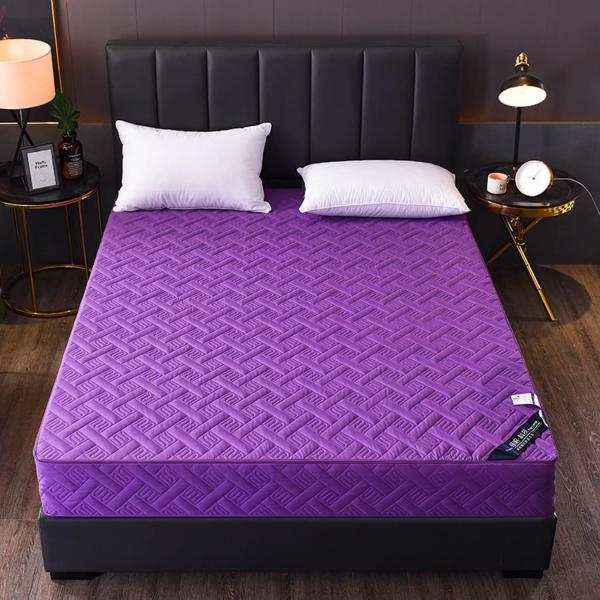 商品名:  Purple,180x200+23cm(King),LDLCYCN Zippered Mattress Protector Double/King Size Customizable Non Slip Quilted Mattr...