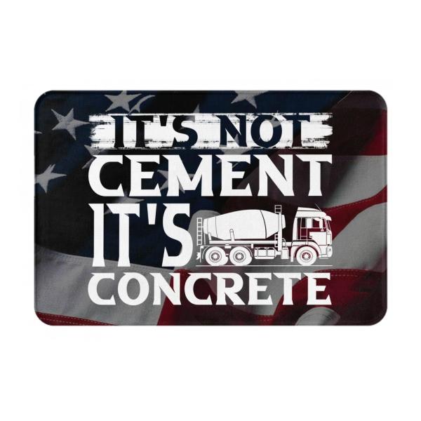 商品名:  Not Cement It's Concrete Concrete Mixer Truck Driver Doormat Welcome Mats 16x24 Inch Indoor Outdoor Non-Slip Carpe...