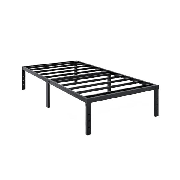 商品名:  AROMUSTIME Twin Size Bed Frame- Heavy Duty Sturdy Metal Foundation, 14 Inch Height Platform Bed, Easy Assembly, Bl...